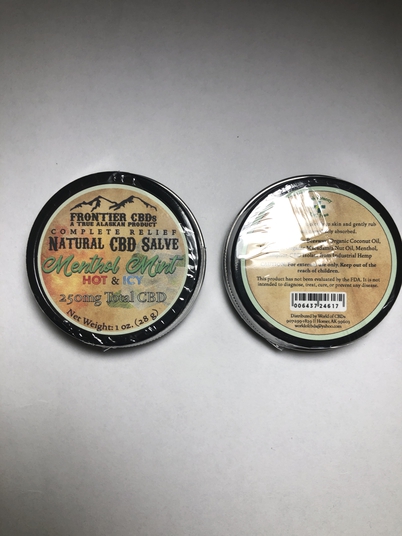 1oz Natural Salve – Unscented – 250mg CBD – Tin – Frontier CBDs